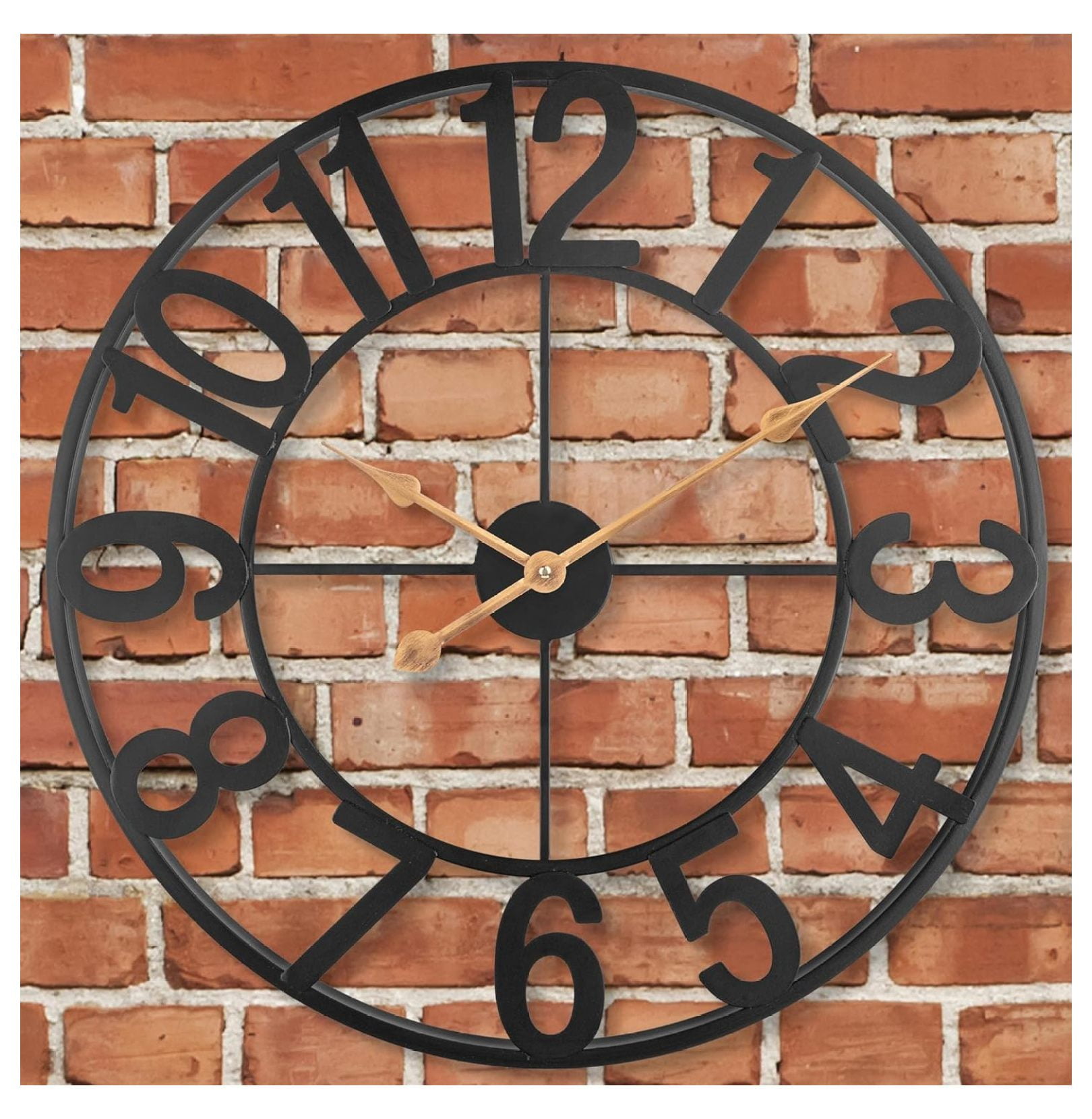 Outdoor Wall Clock, 24 Inch Large Outside Clocks Battery Operated ...