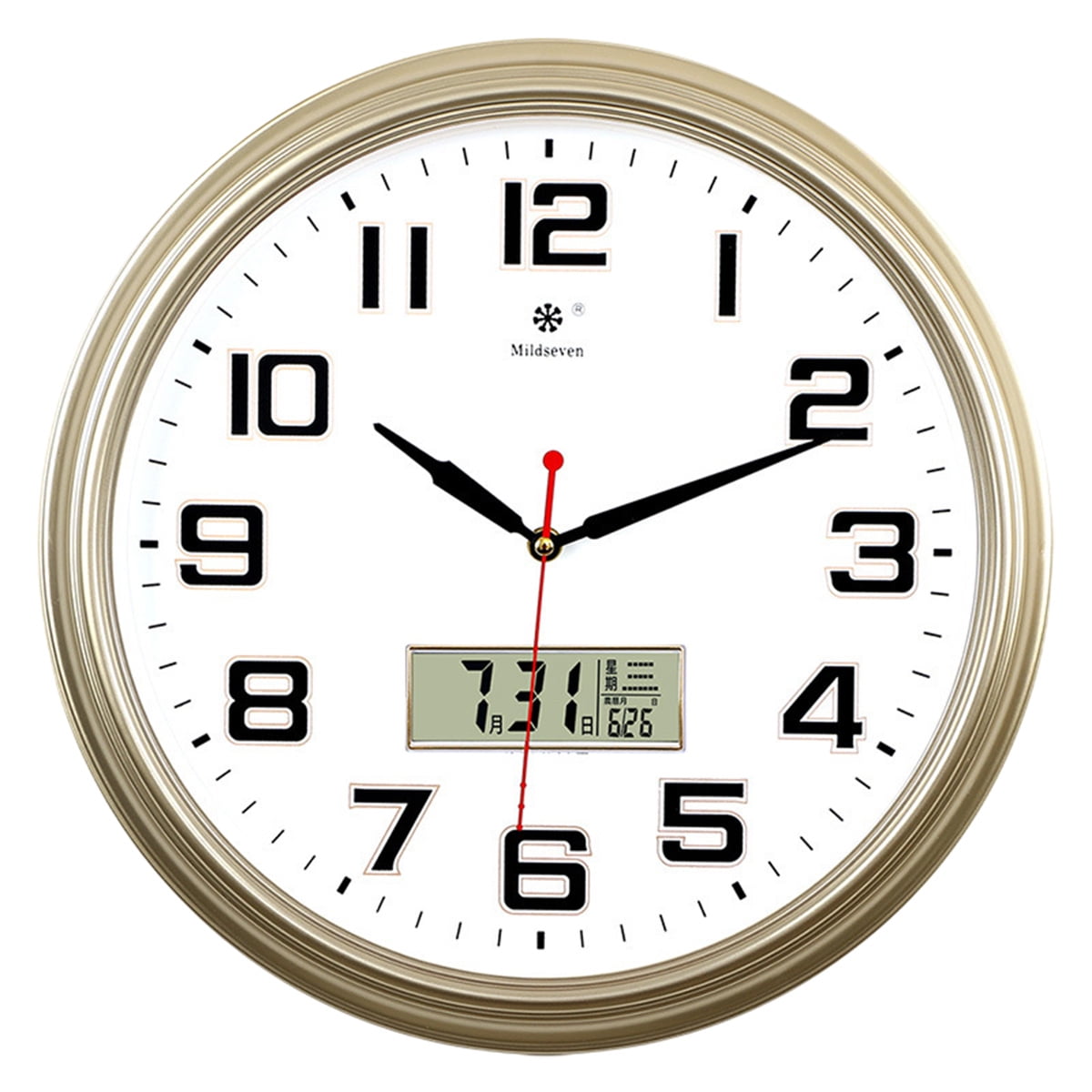 Outdoor Wall Clock, Plastic Waterproof Wall Clock With Temperature ...