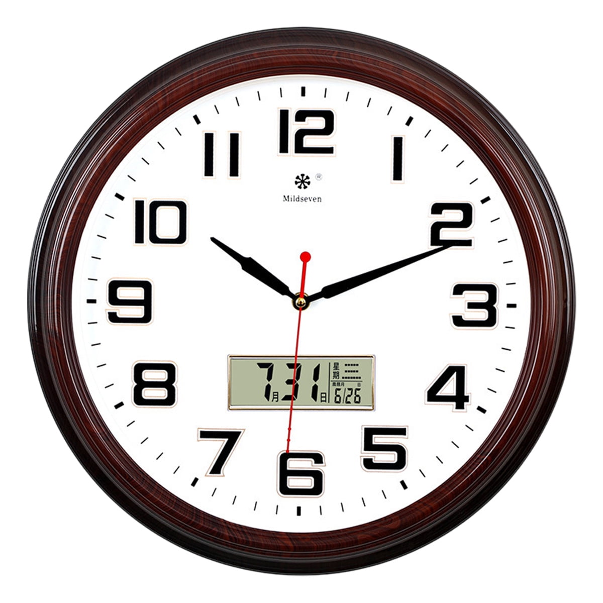 Outdoor Wall Clock, Plastic Waterproof Wall Clock with Temperature ...