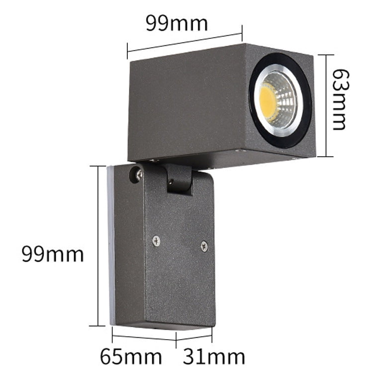 Outdoor Wall Lamp LED Adjustable Angle Spotlight Aisle Light Fixture ...