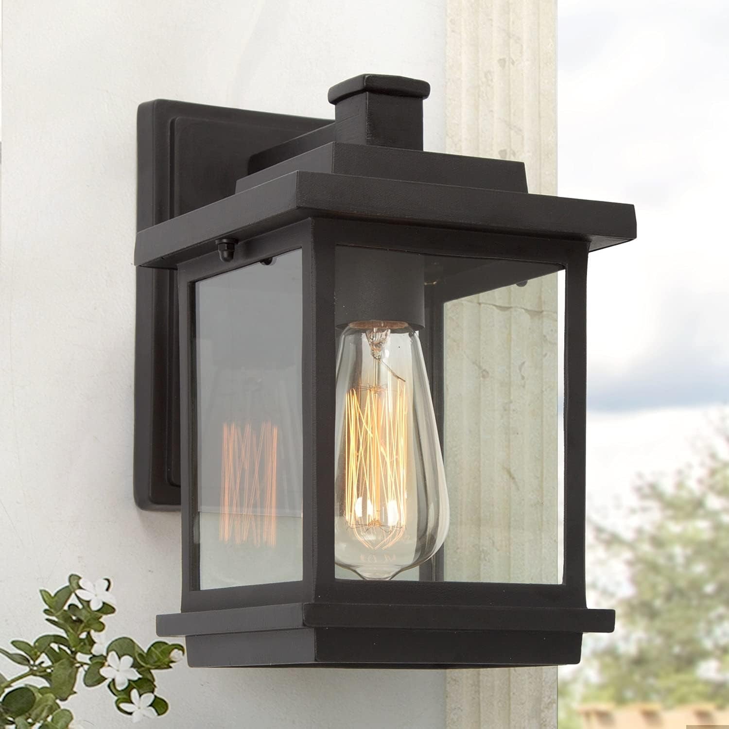 Outdoor Wall Lantern, Rectangle Porch Lights Outdoor Light Fixtures ...