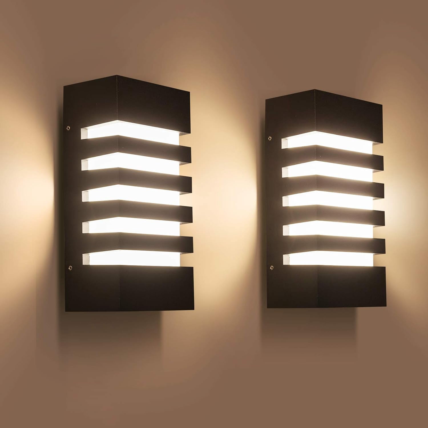 Outdoor Wall Light 12W LED Modern Wall Sconce Lamp Exterior Wall ...