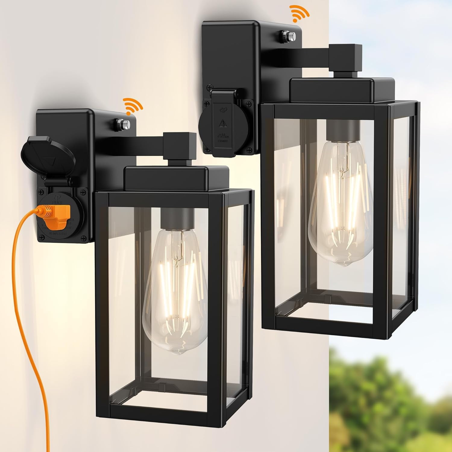 Outdoor Wall Light Fixtures, Dusk to Dawn Outdoor Wall Sconce with ...