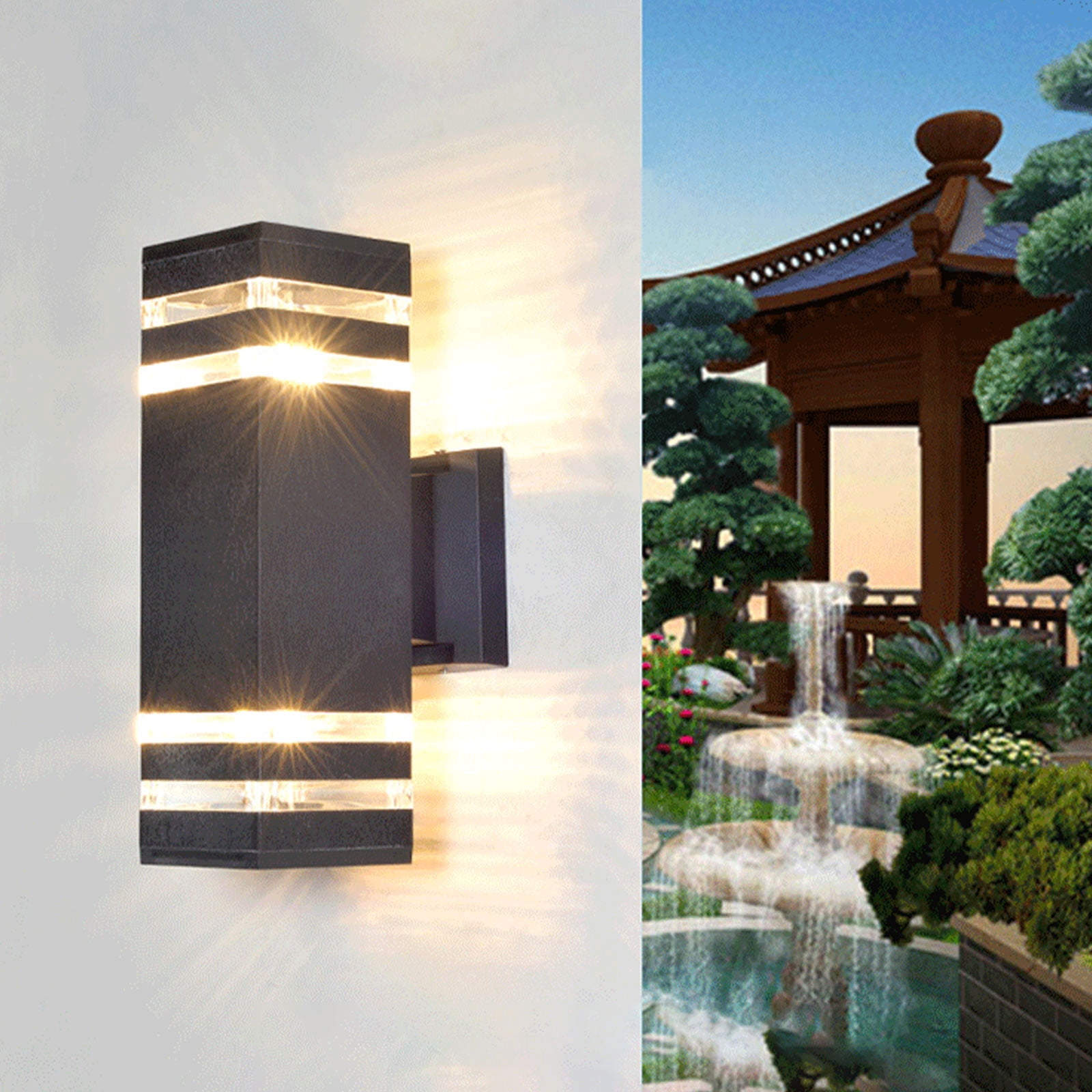Outdoor Wall Light, Modern Outdoor Wall Mount, Engineering Plastic, D ...