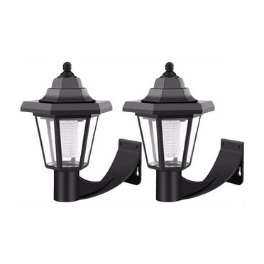 vidaXL Outdoor Solar Lamp Set Sconce Lamp for Porch Fence Light Gutter ...