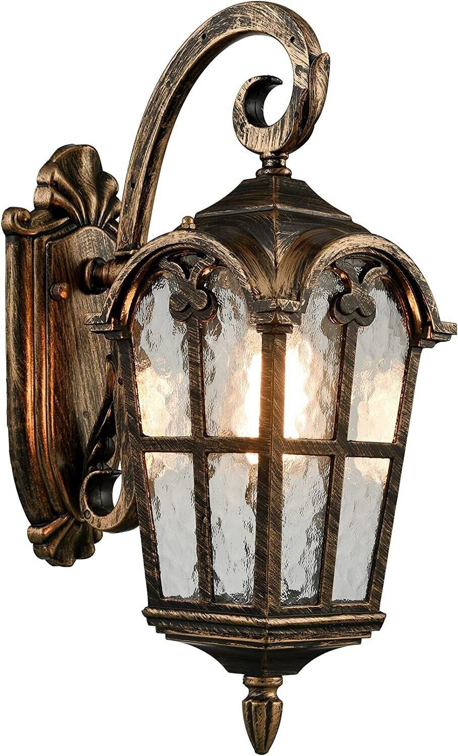 Outdoor Wall Lights Hammered Texture Glass Exterior Wall Lantern for ...