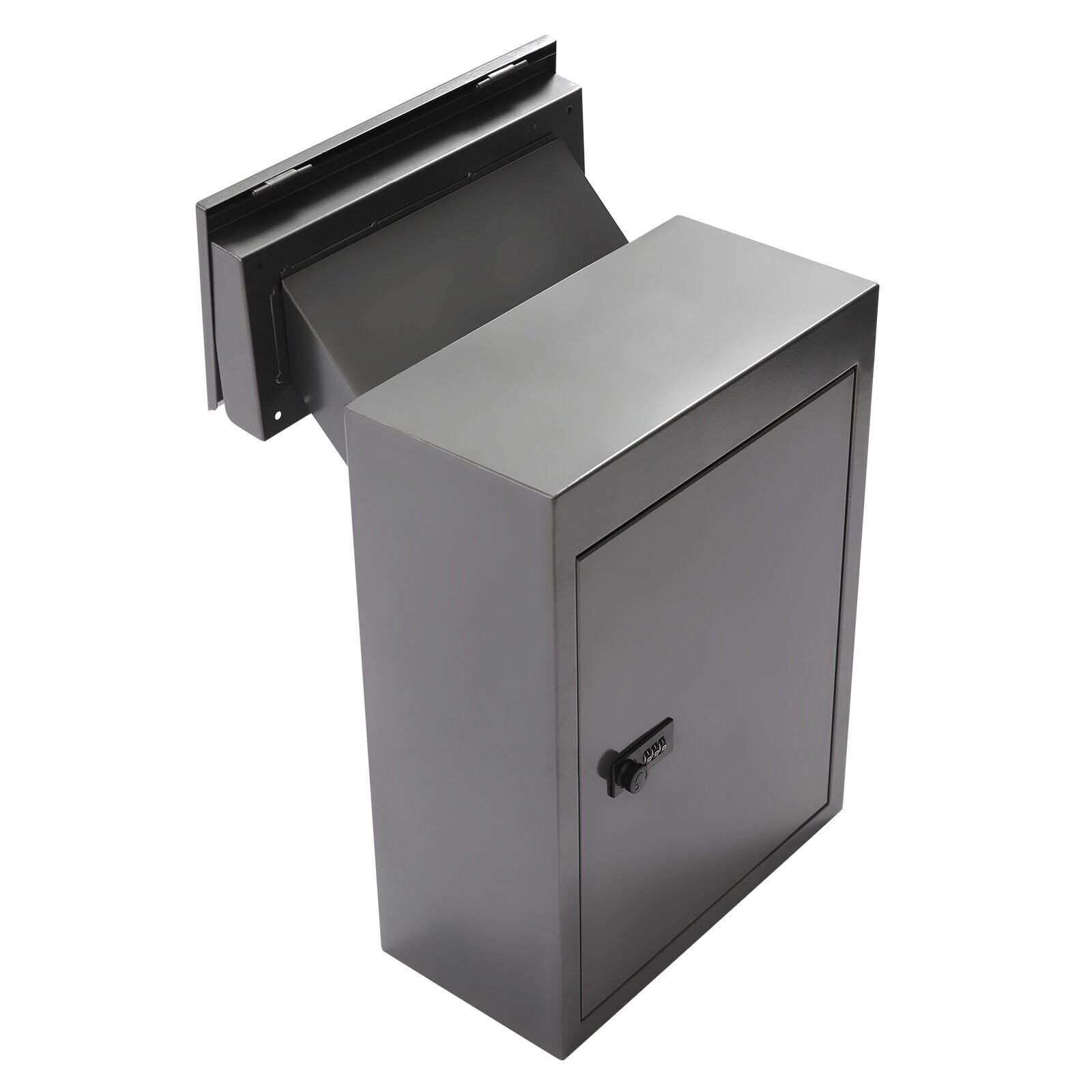 Flkoendmall Grey 12.56 x 6.26 x 16.93 in Galvanized Steel Mailbox ...