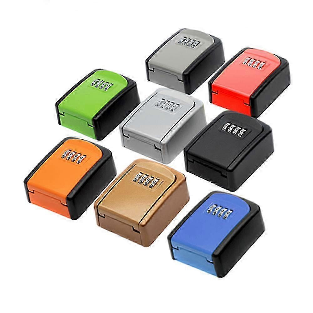 Outdoor Wall-Mounted Metal Key Lock Box with Password Security, Anti ...