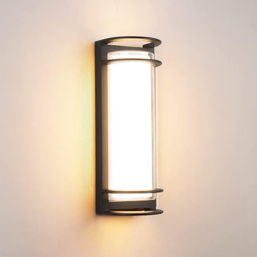 Outdoor Wall Porch Light Matte Black LED Wall Sconce Lamp, 30W Exterior ...