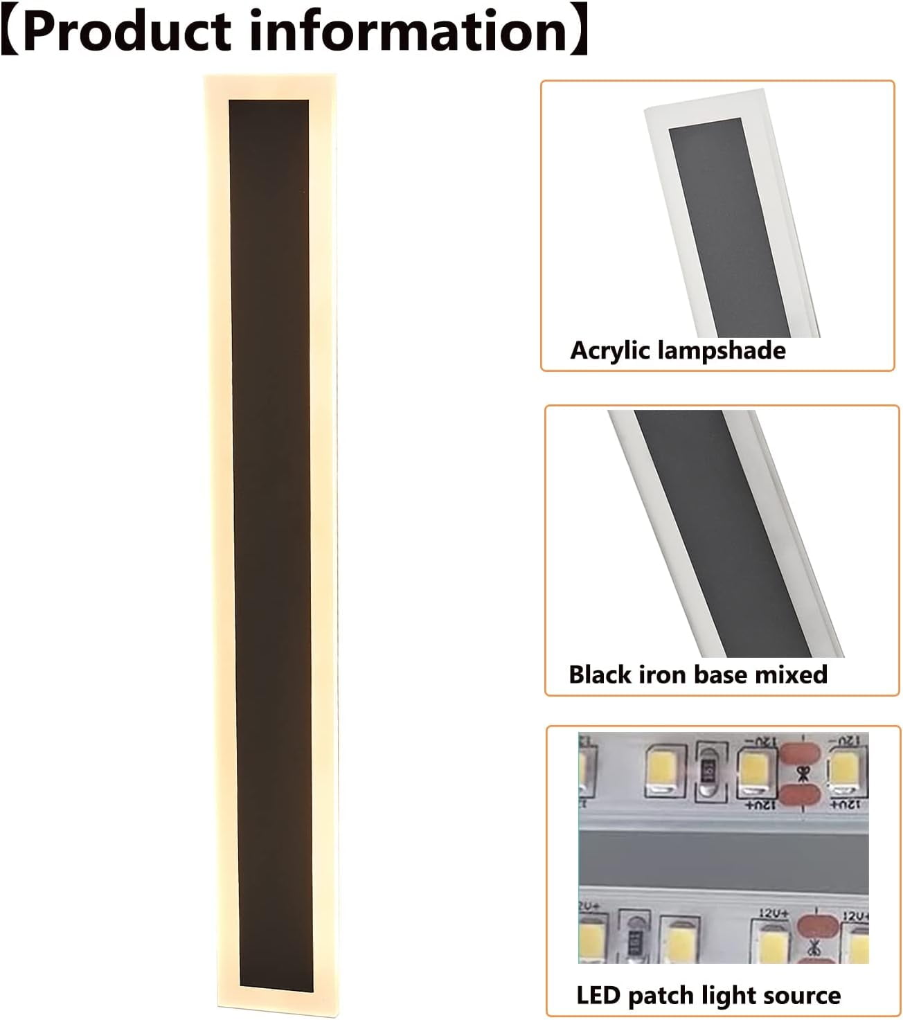 Outdoor Wall Sconce,18W Long LED Wall Light Modern Wall Mount Light ...