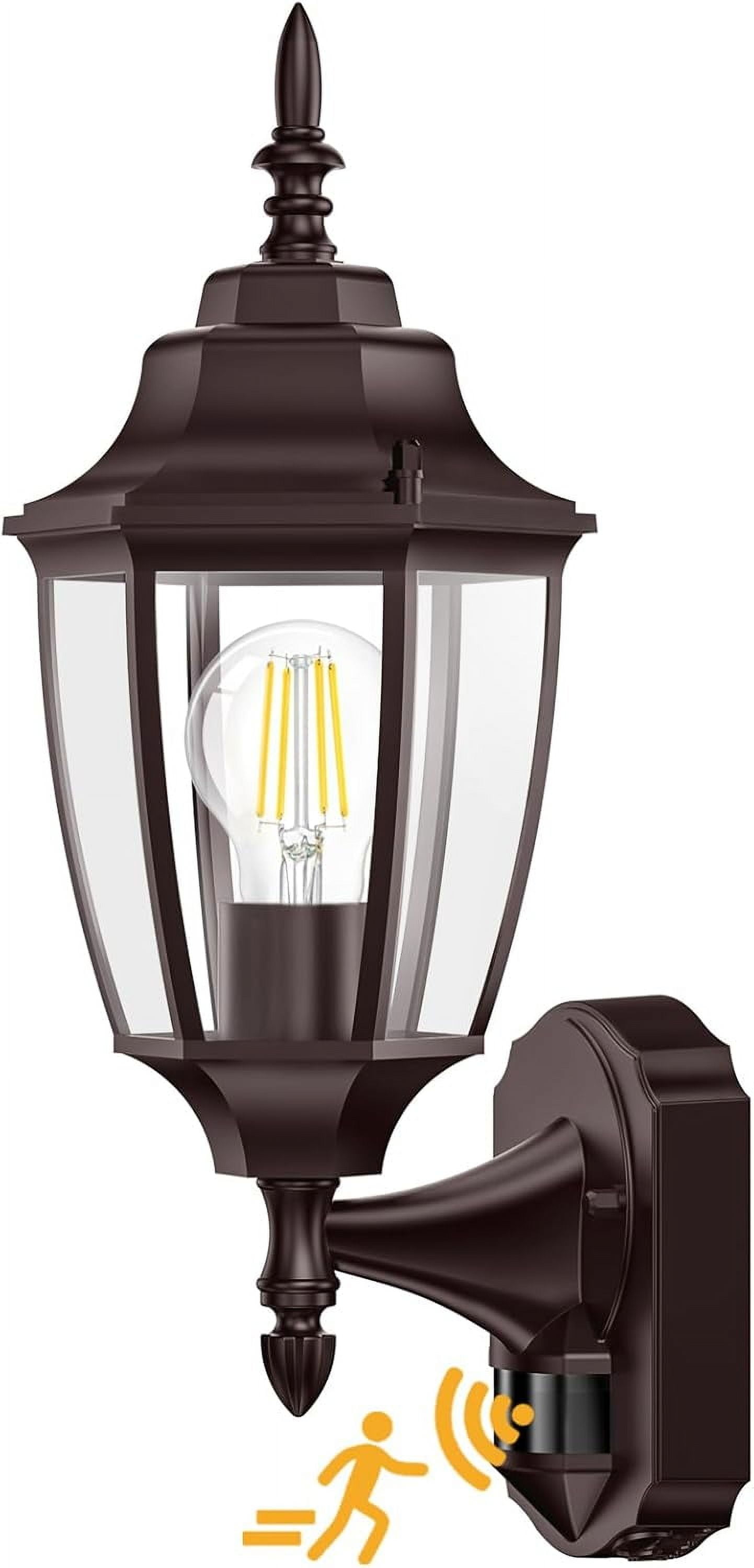 Outdoor Wall Sconce, 2 Pack Dusk to Dawn Motion Sensor Light Fixtures ...