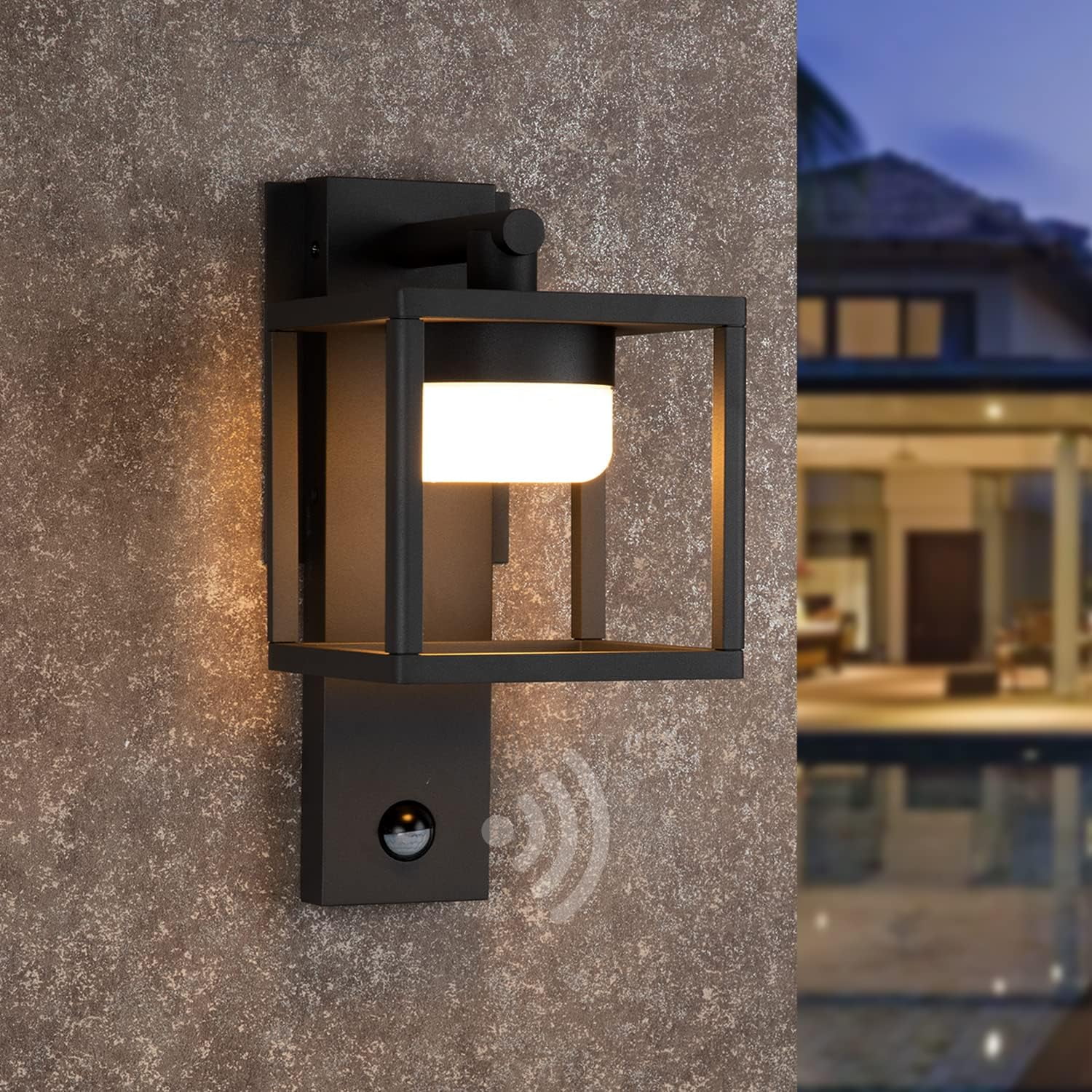 Outdoor Wall Sconce Exterior IP44 Waterproof LED Wall Light with Motion ...