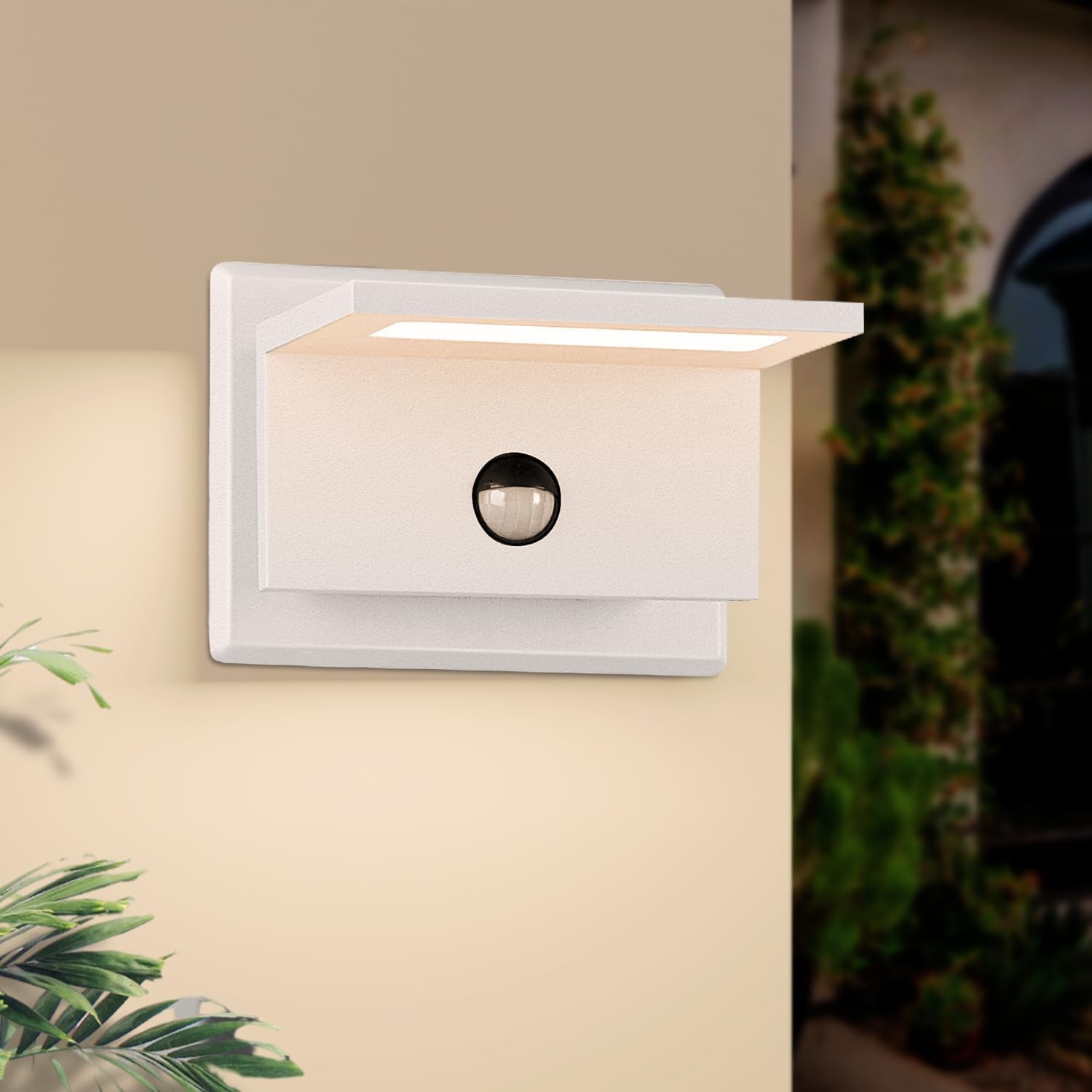 Outdoor Wall Sconce Light Motion Sensor LED Wall Mount Lamp Modern Wall ...