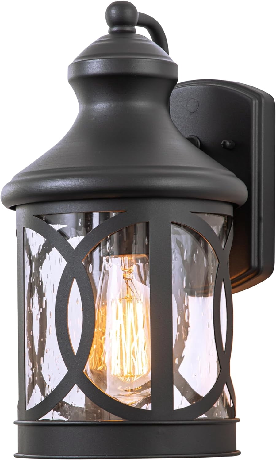 Outdoor Wall Sconce, Waterproof Exterior Light Fixture, Matte Black ...
