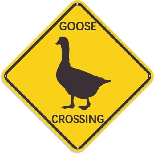 The Outdoor Warning Signs Goose Crossing Metal Signs Indoor/Outdoor 12× ...