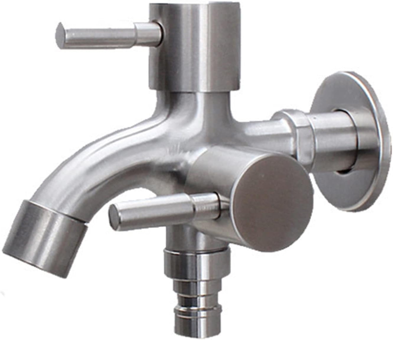 Outdoor Water Faucet Double tap Faucet Multifunction tap Stainless ...