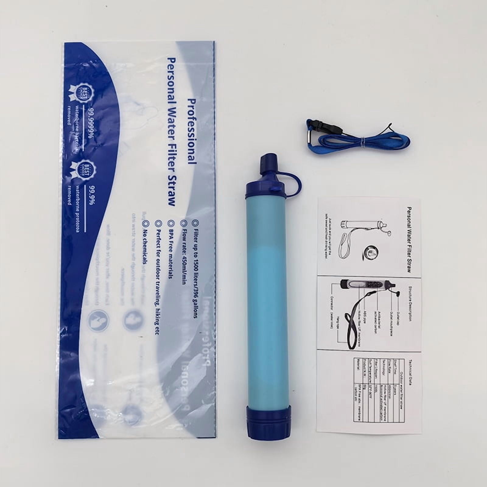 Outdoor Water Filter, Personal Water Filters Straw, Portable Survival ...
