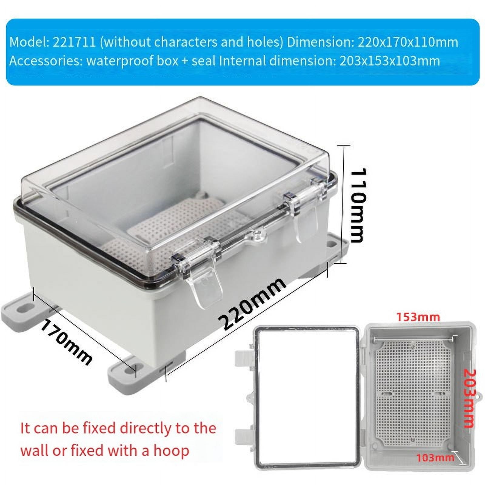 Outdoor Waterproof Box IP66 ABS Protective Enclosure for Sockets and ...