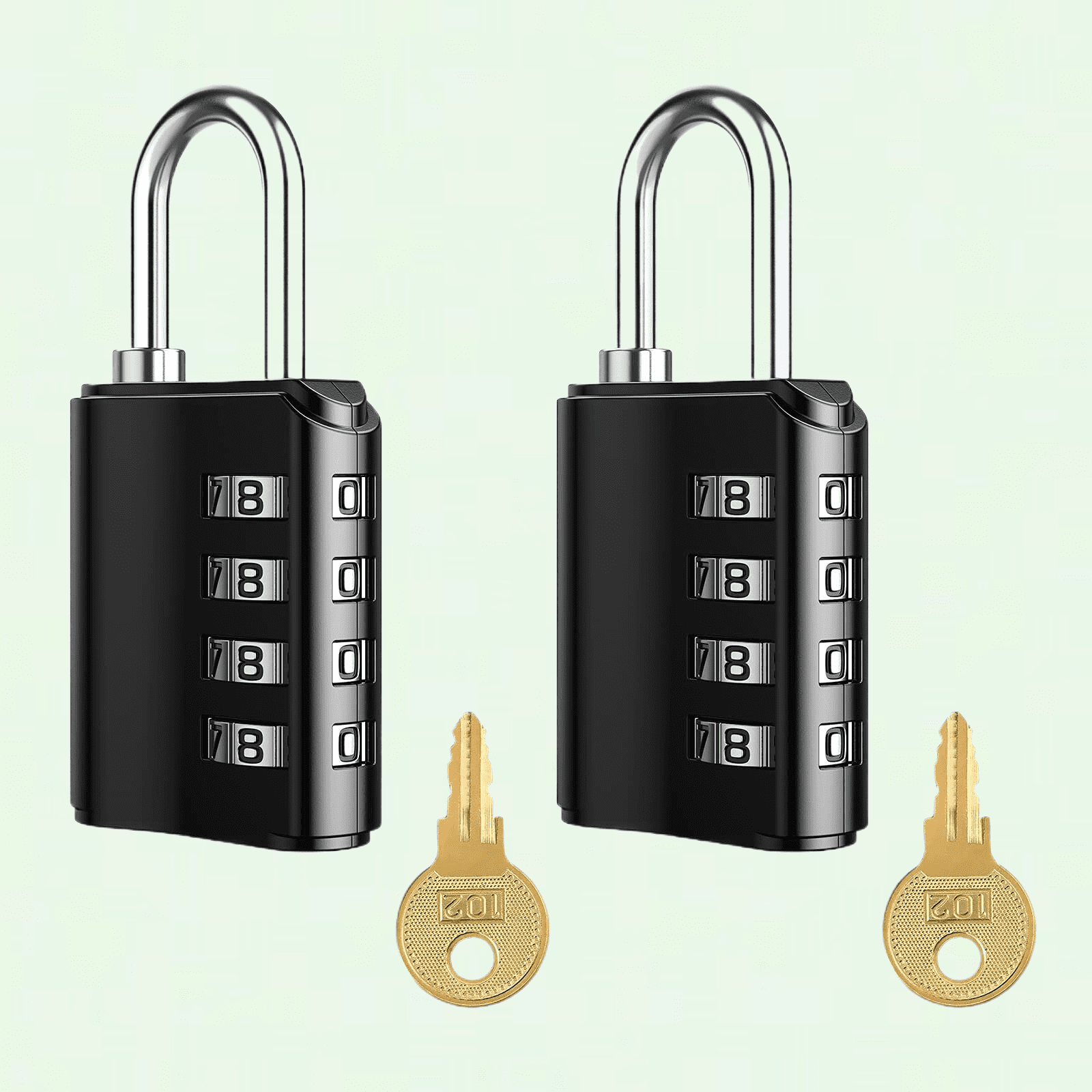 Outdoor Waterproof Combination Padlock with Wire Rope, 12 Inch, Black ...