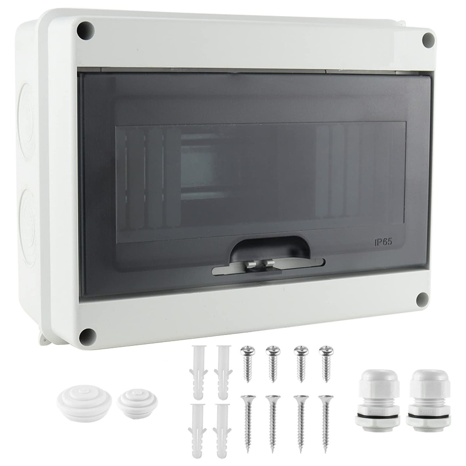 Outdoor Waterproof Distribution Box Exterior Mounted 1Row 8Modules IP65 ...