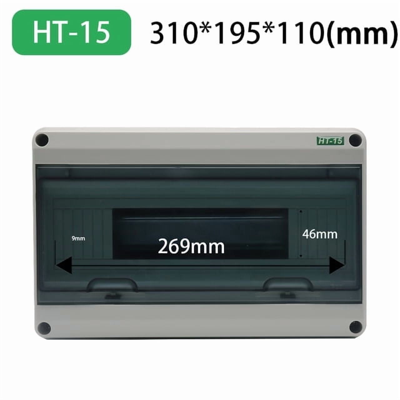 Outdoor Waterproof Distribution Box with DIN Rail, Transparent Cover ...