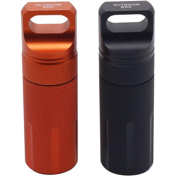 Outdoor Waterproof EDC Survival Container Capsule, Airtight Aluminum ...