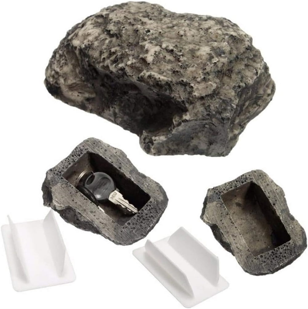 Outdoor Waterproof Fake Rock Key Hider,Hide a Spare Key Box,Safe ...