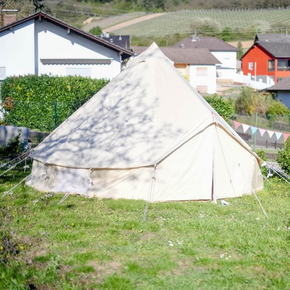 Outdoor Waterproof Family Camping Cotton Canvas Bell Tent Luxury ...