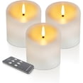 Outdoor Waterproof Flameless Candles with Timer, Remote Control Battery ...