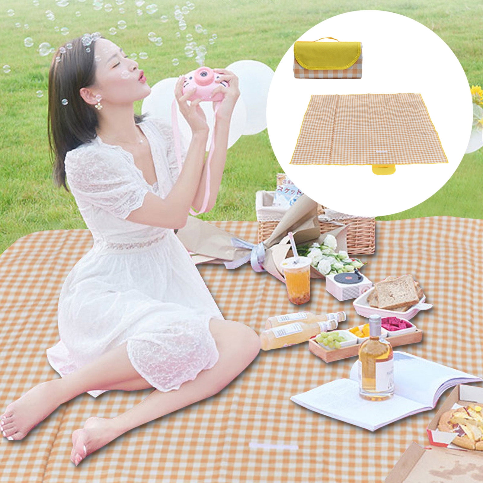 Outdoor Waterproof Picnic Mat, Thick Insulated Mat, Easy Fold Design ...