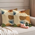 Outdoor Waterproof Pillow Covers Mid Century Boho Leopard Stripe Color ...