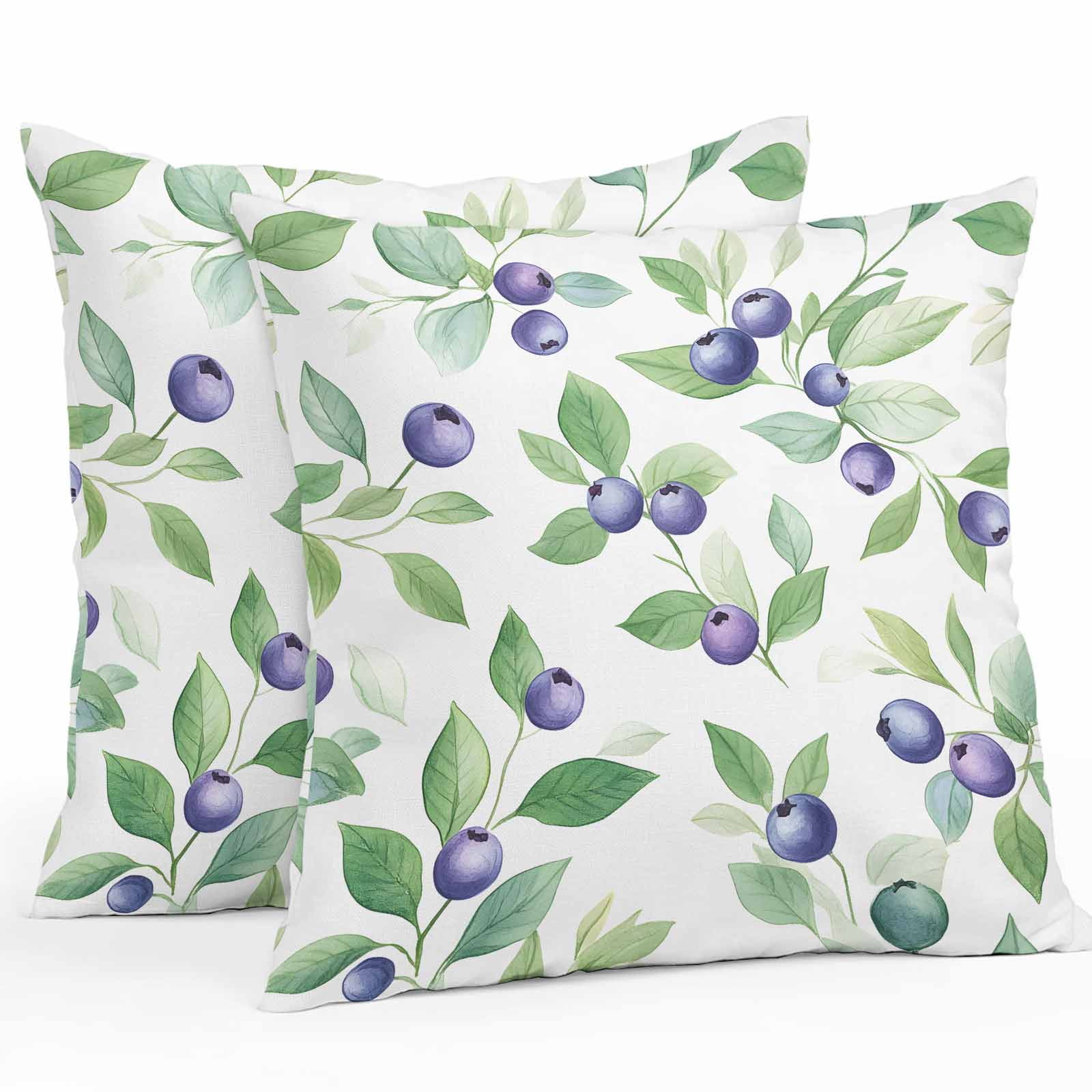 Outdoor Waterproof Pillow Covers Pack of 2, Summer Fruit Watercolor ...