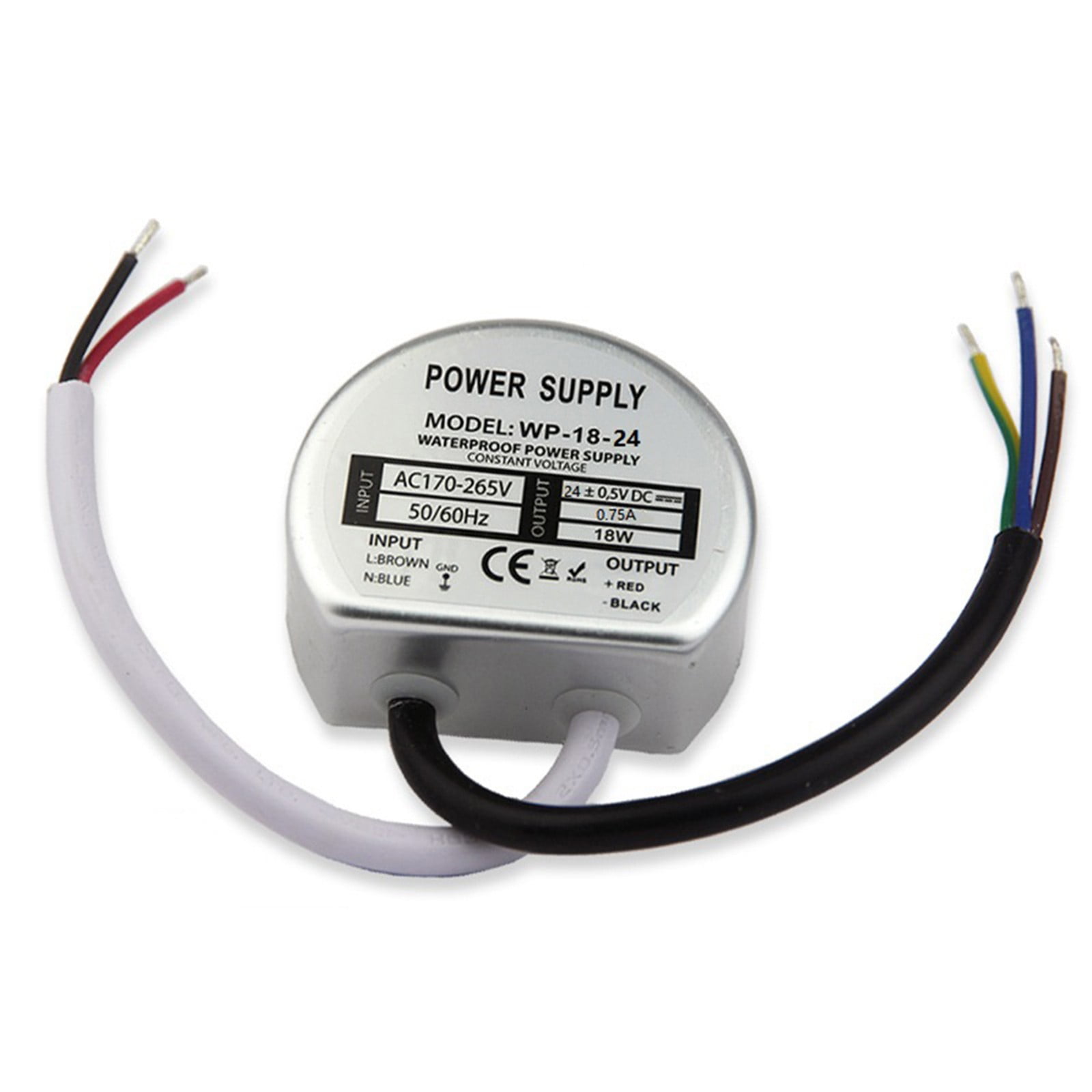 Outdoor Waterproof Power Supply 18W Constant Voltage Led Driver Cabinet Light DC12V YIWEI ...