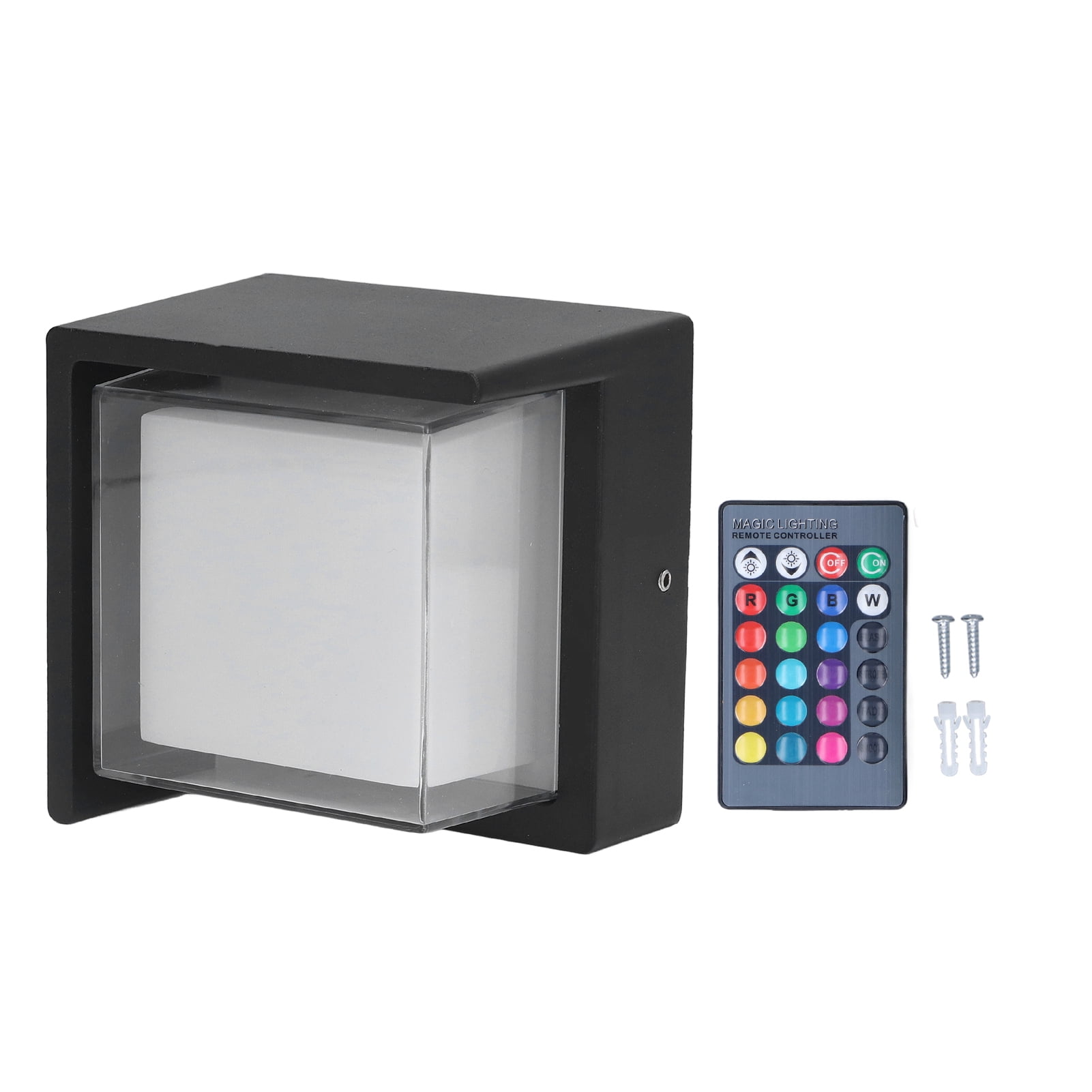 Outdoor Waterproof RGB Remote Control Wall Light 5W LED Acrylic Wall ...