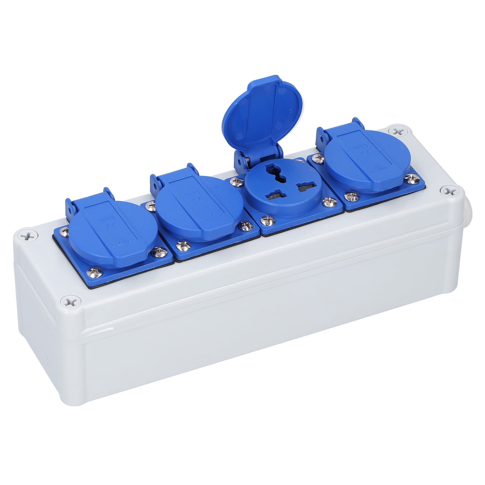 Outdoor Waterproof Socket Box Wall Power Rainproof Socket 4 Position ...