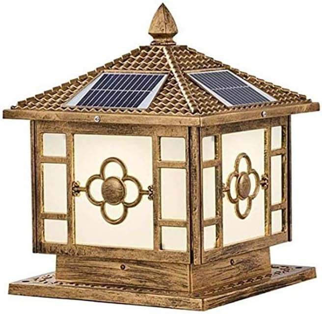 Outdoor Waterproof Solar Column Light Garden Landscape Lamp Park Post ...