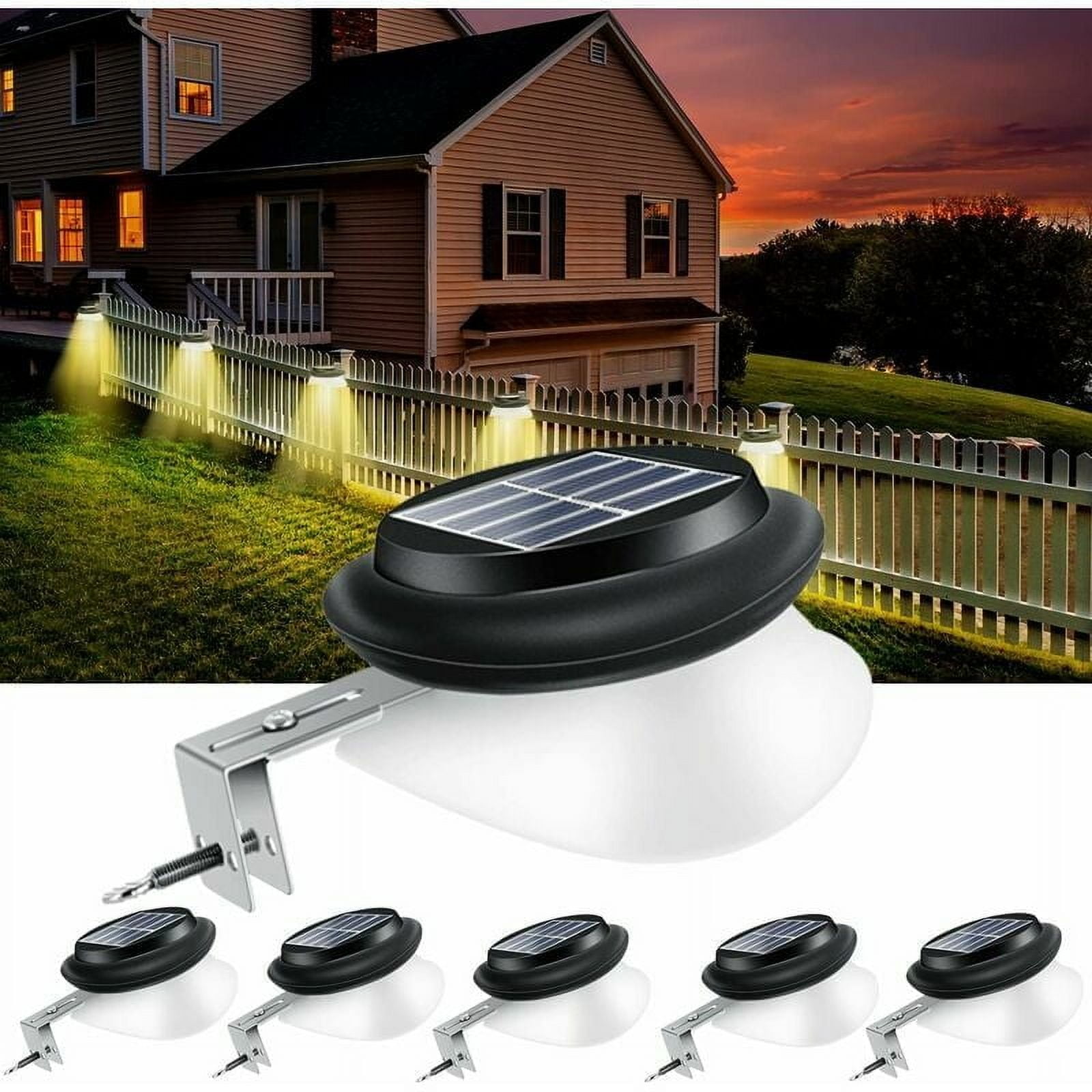 Outdoor Waterproof Solar Gutter Lights, Decorative Light With Easy ...