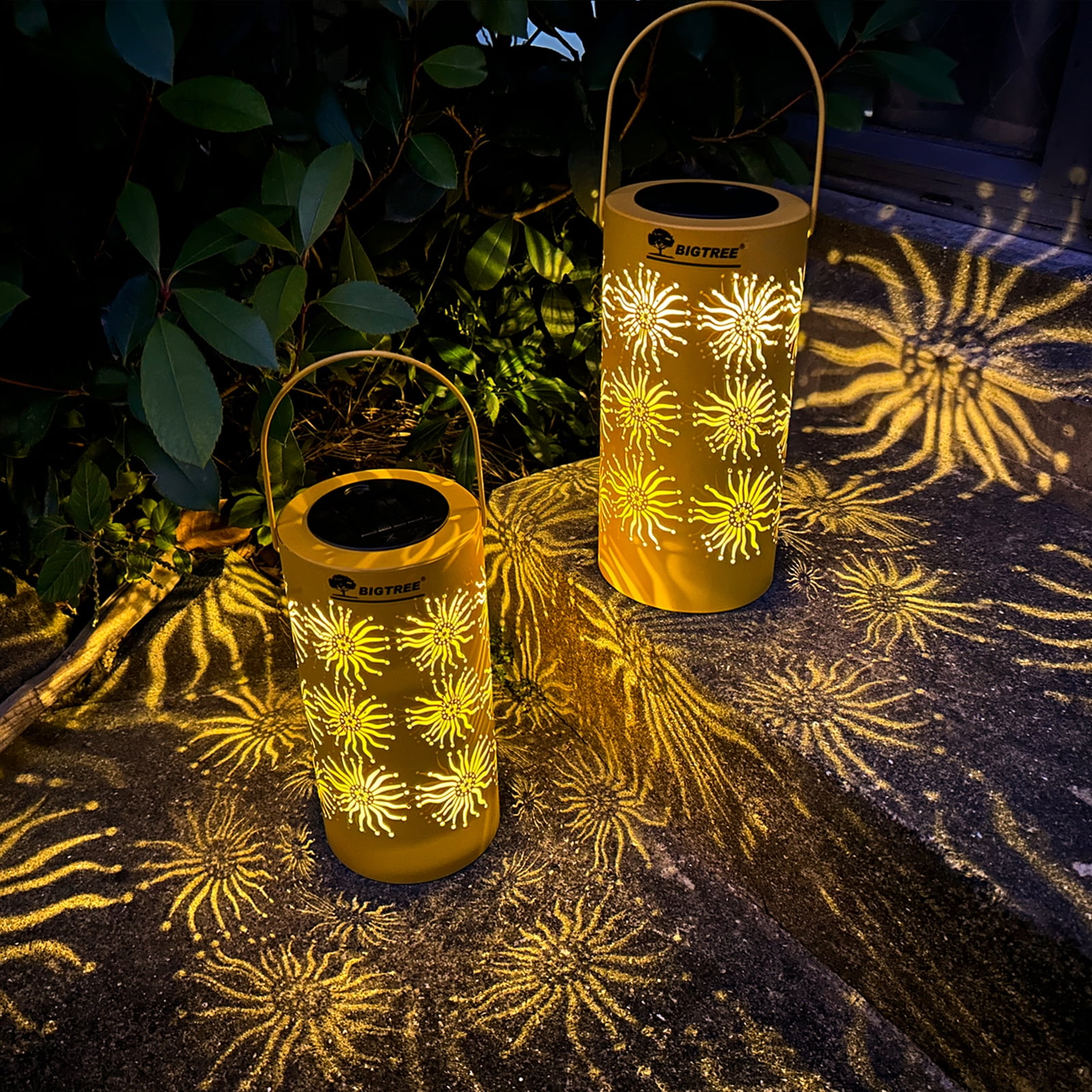 Outdoor Waterproof Solar Lanterns Metal Hanging LED Light for Outside ...