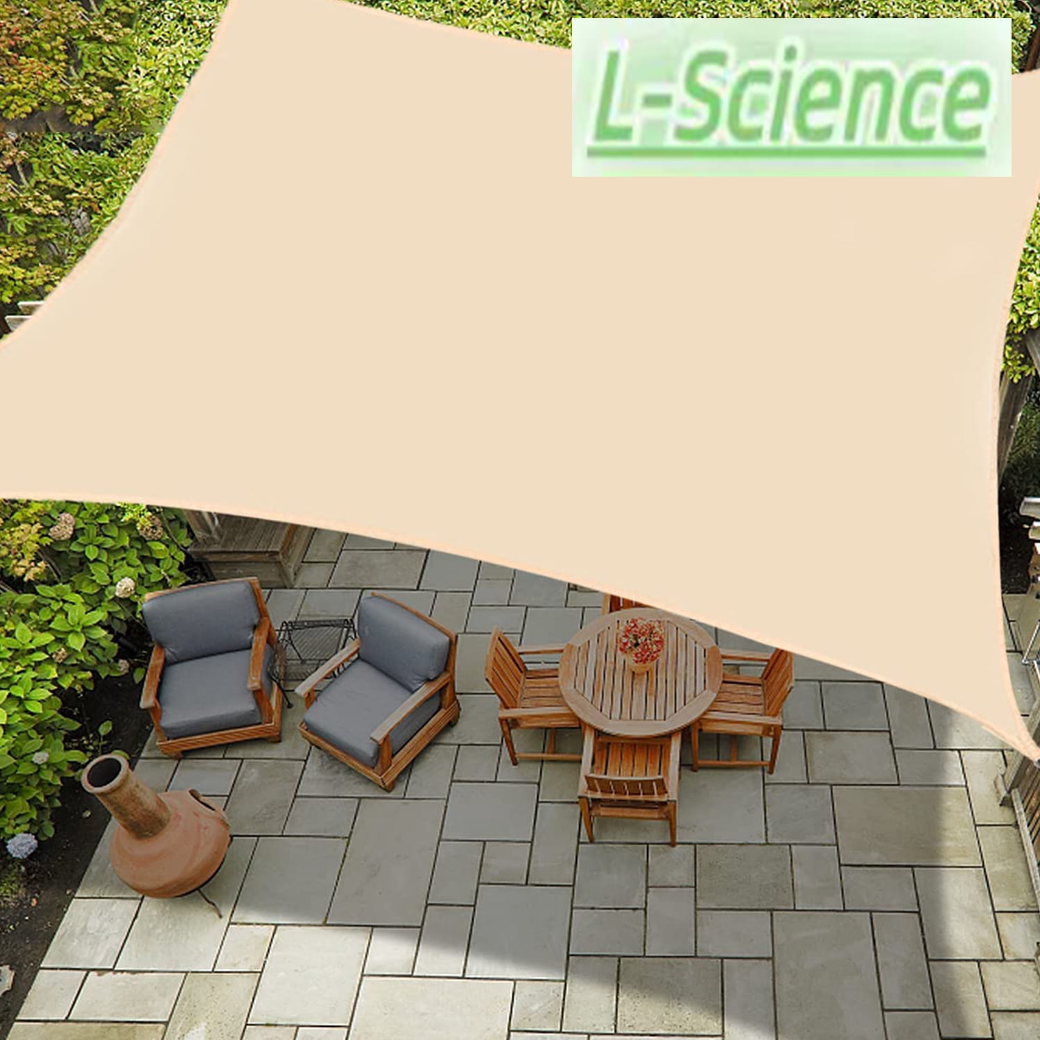 Outdoor Waterproof Sun Shade Sail Canopy Rectangle UV Block for Patio ...