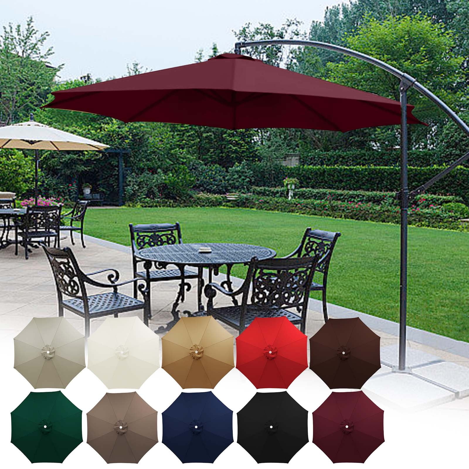 Outdoor Waterproof Sunshade Umbrella Cloth Replacement Cover | High-Density Polyester | Fits 6/8 ...