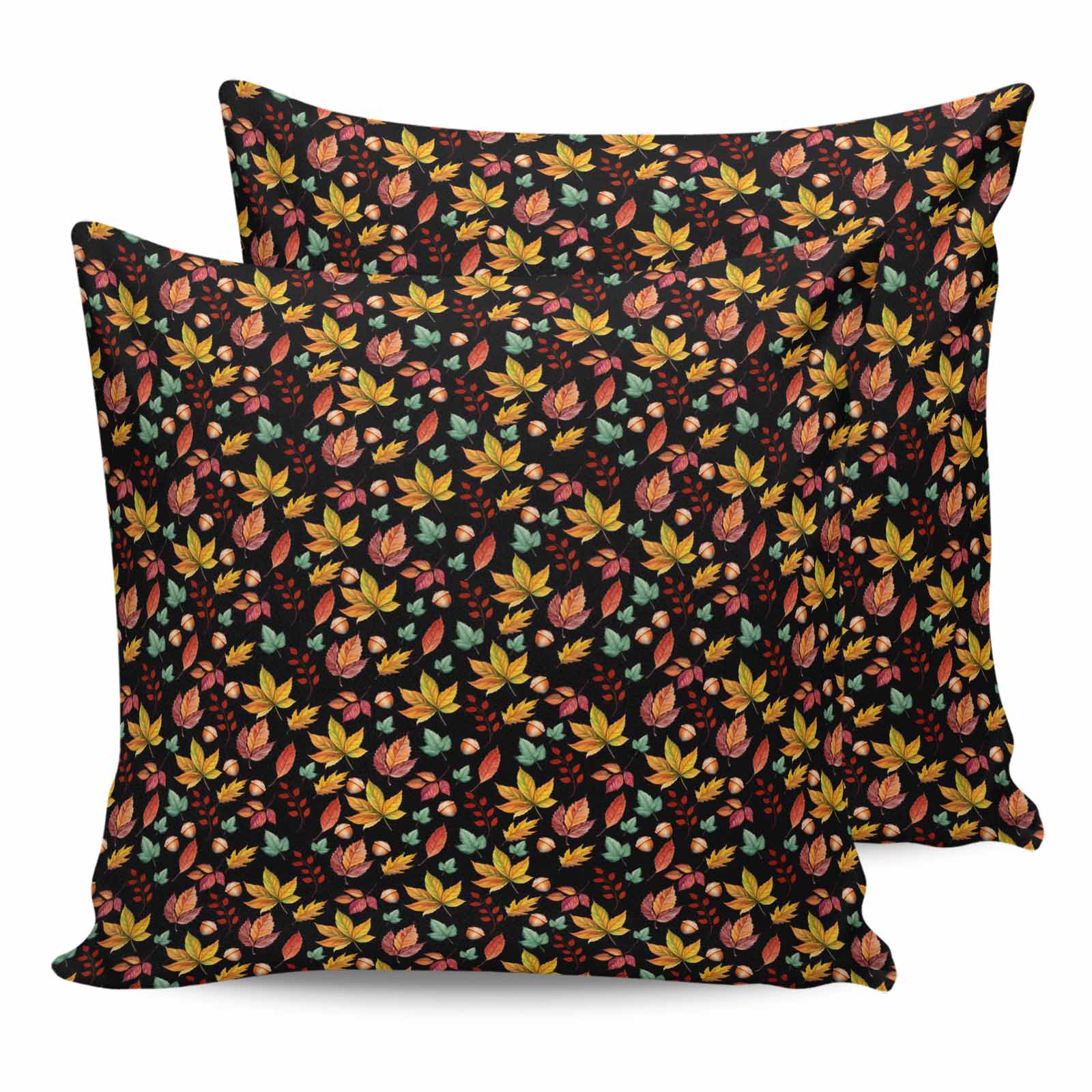 Outdoor Waterproof Throw Pillow Covers Set of 2 Orange Maple Leaves ...