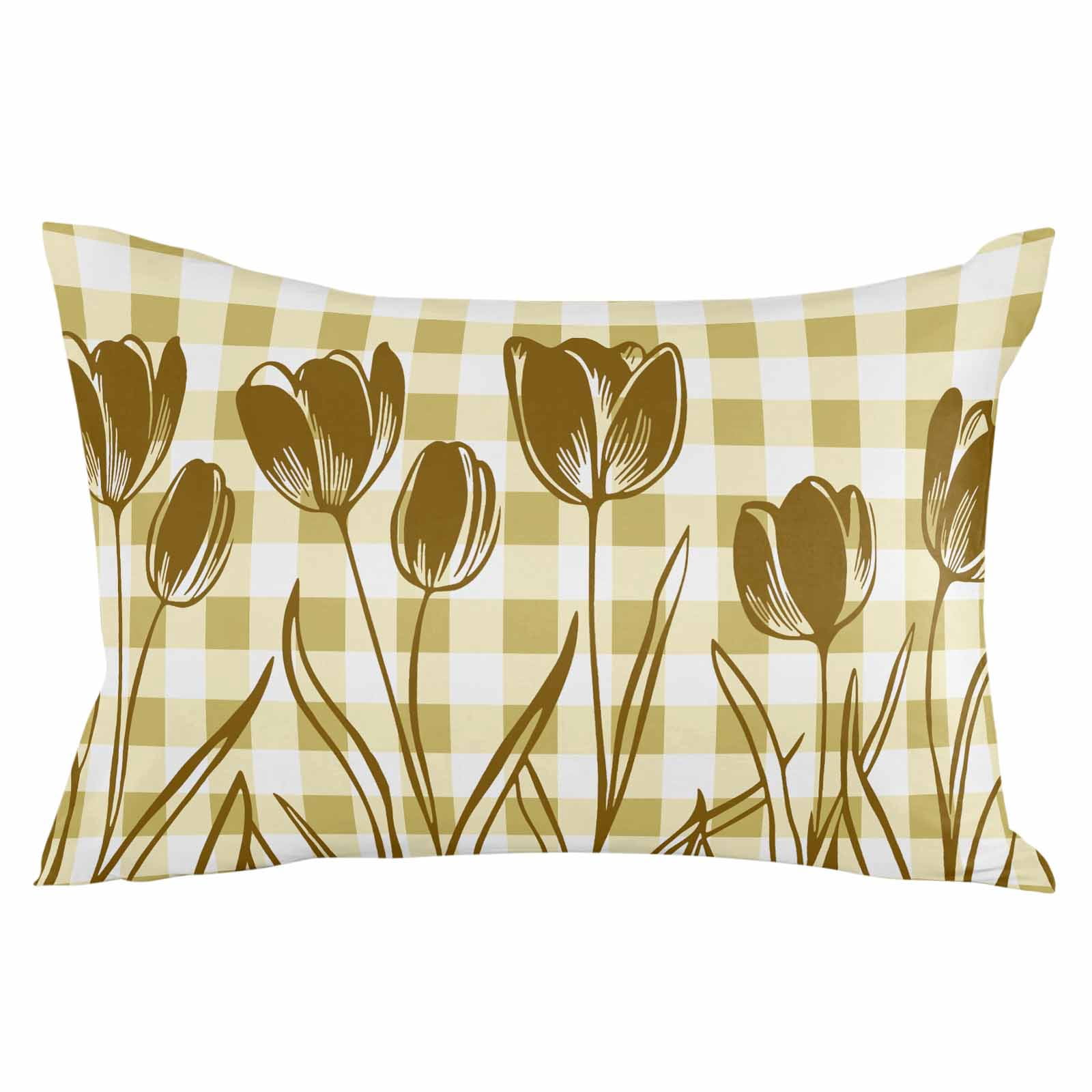 Outdoor Waterproof Throw Pillow Covers Set of 2 Yellow Tulip Flowers ...