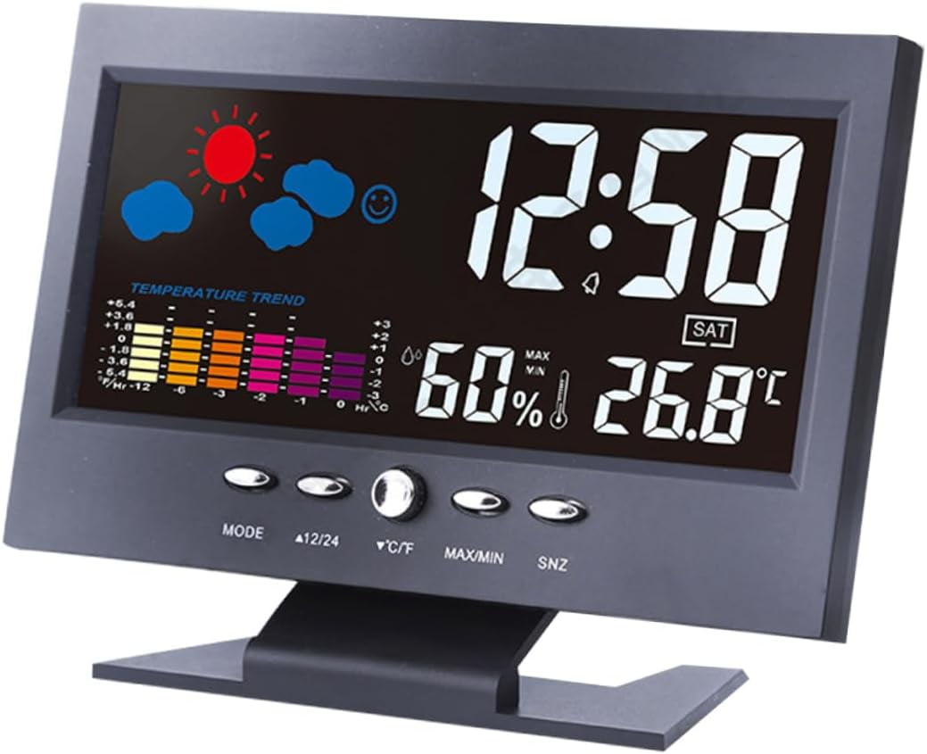 Outdoor Weather Station, LED Weather Station, Large Screen Calendar ...