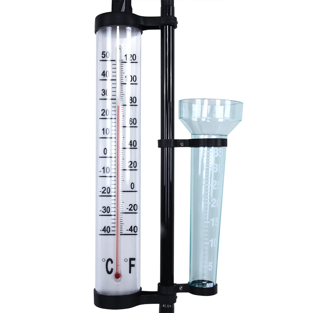 Outdoor Weather Station With Thermometer Rain Gauge, Monitor Wind ...