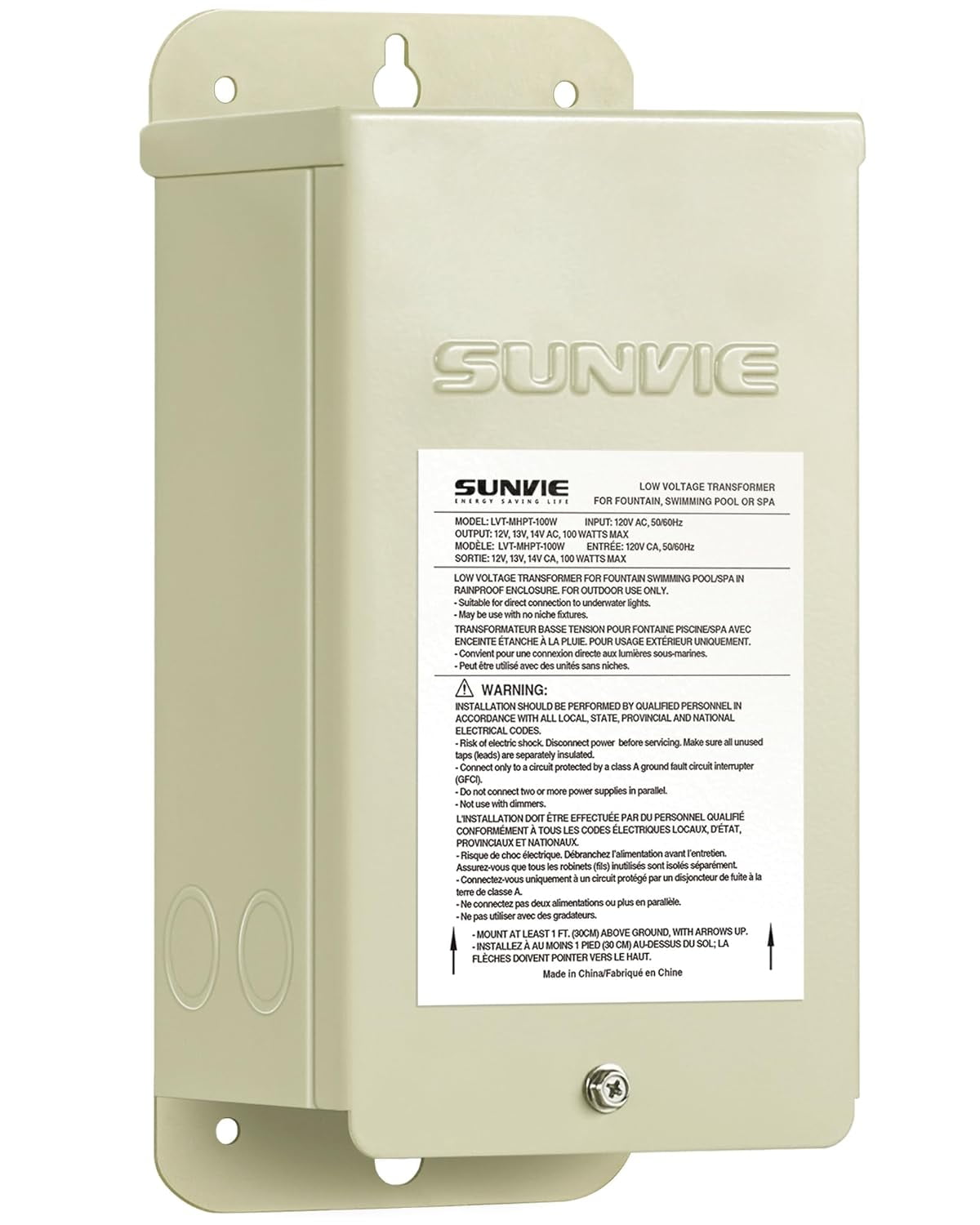 Outdoor Weatherproof 100W Pool Light Transformer Low Voltage 120V To ...