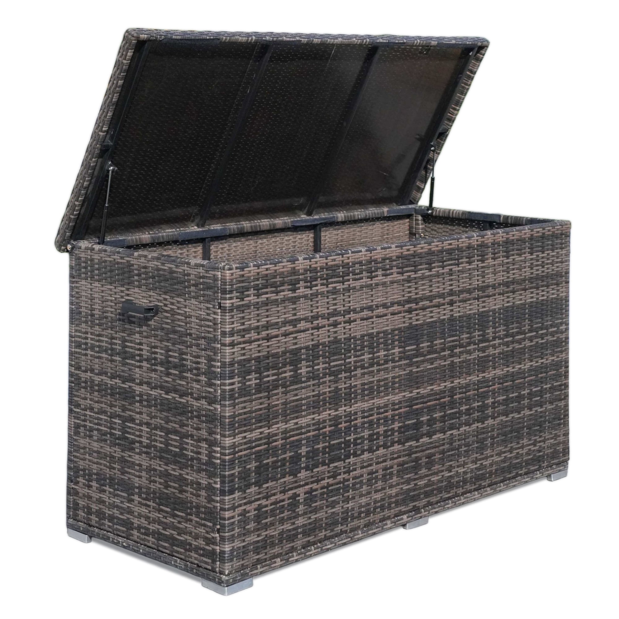 Outdoor Weatherproof Deck Box Wicker Storage Organizer Large Outdoor ...