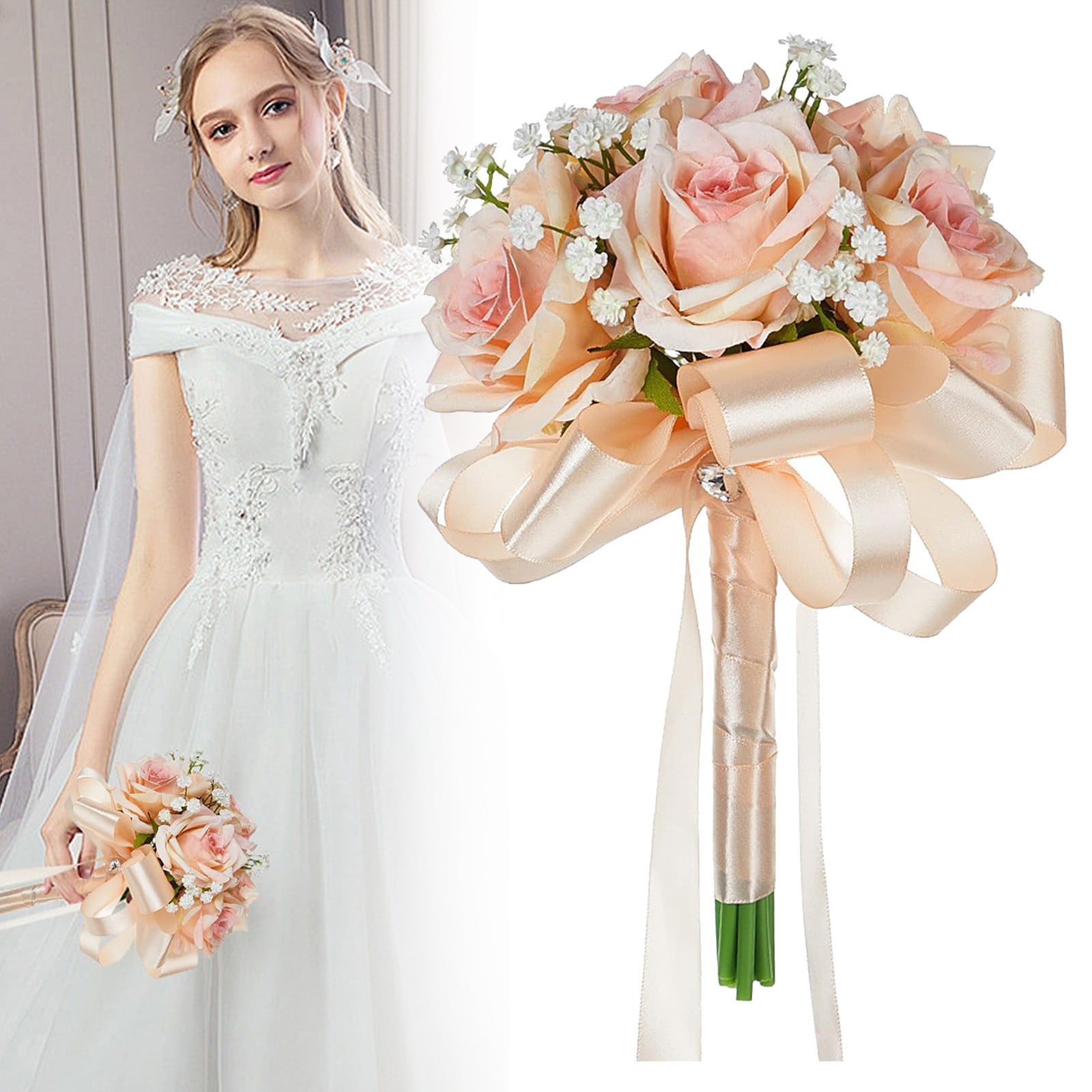 Outdoor Wedding Bouquet Artificial Flower Toss Bouquet for Weddings ...