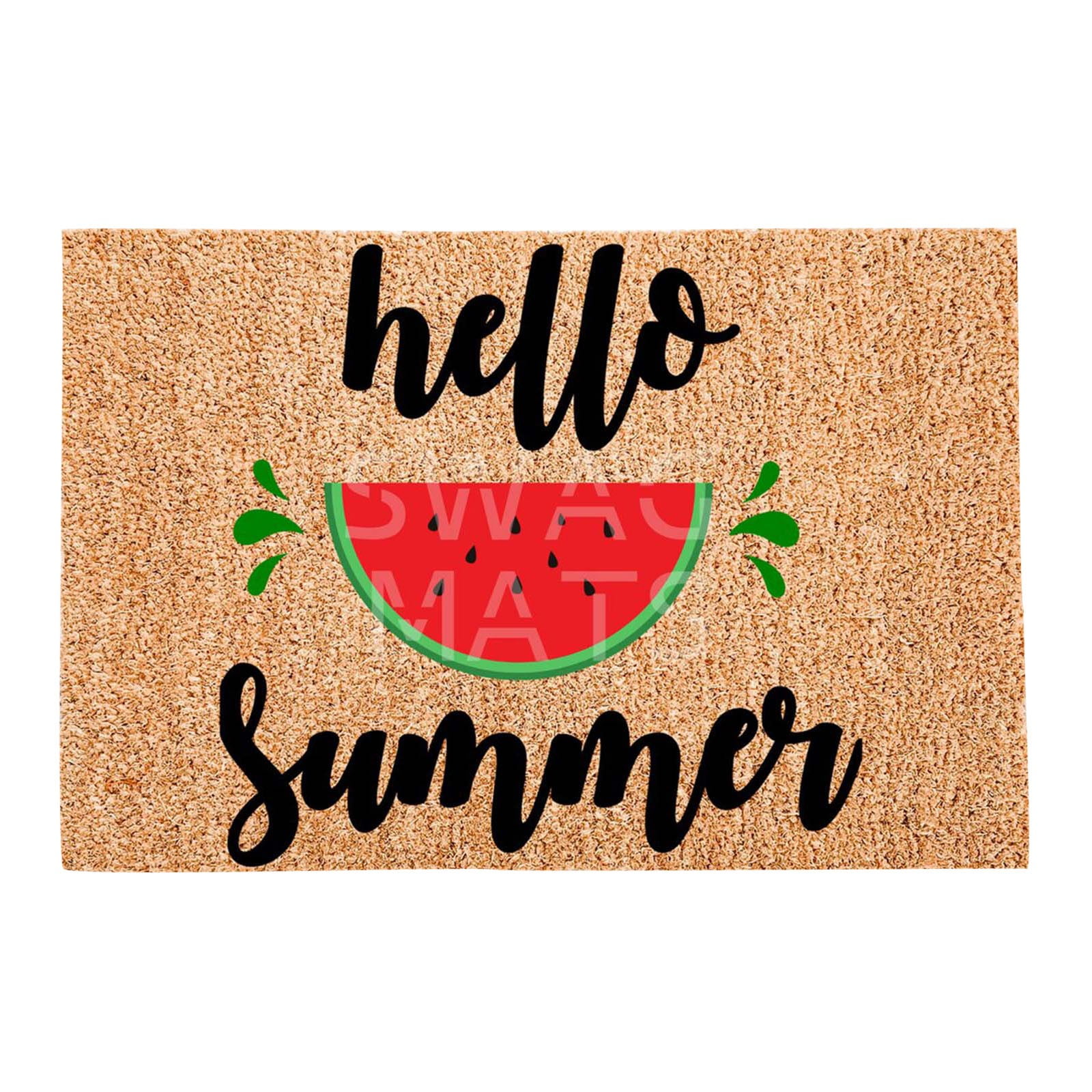 Outdoor Welcome Mat Summer Theme Mat Hello Summer Watermelon inside ...