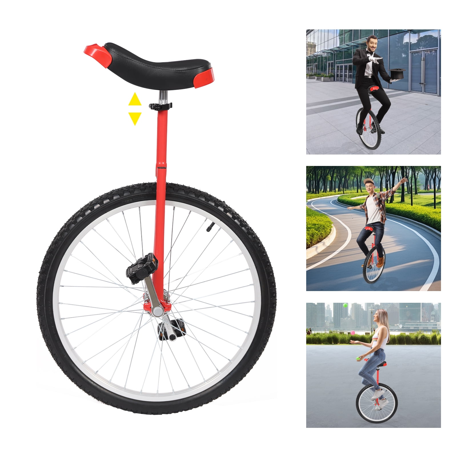 Outdoor Wheel Unicycle, Height Adjustable Exercise Unicycle, Unicycle ...