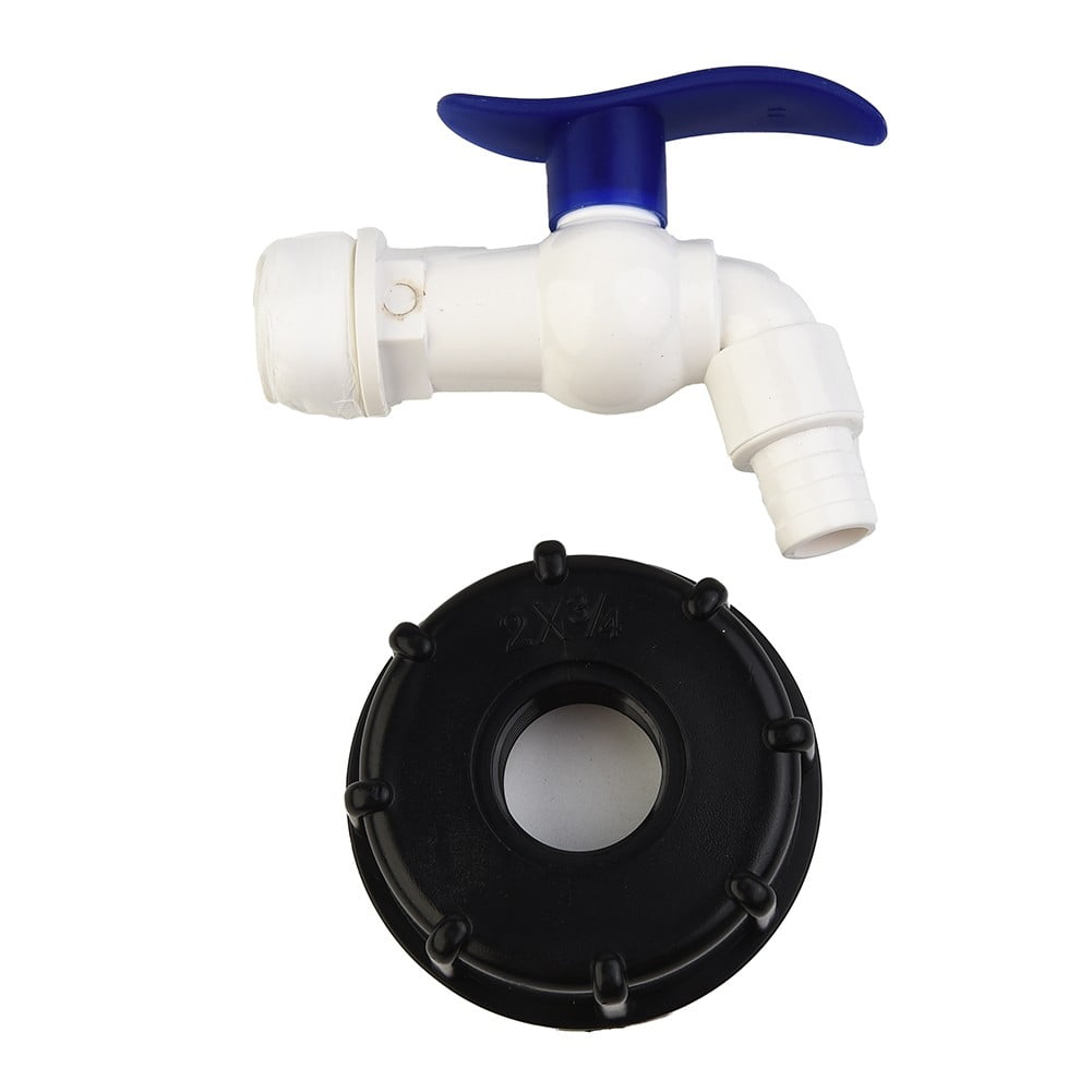 Outdoor White Plastic Garden Tap 3/4Inch BSPM Inlet - Water Butt Water ...